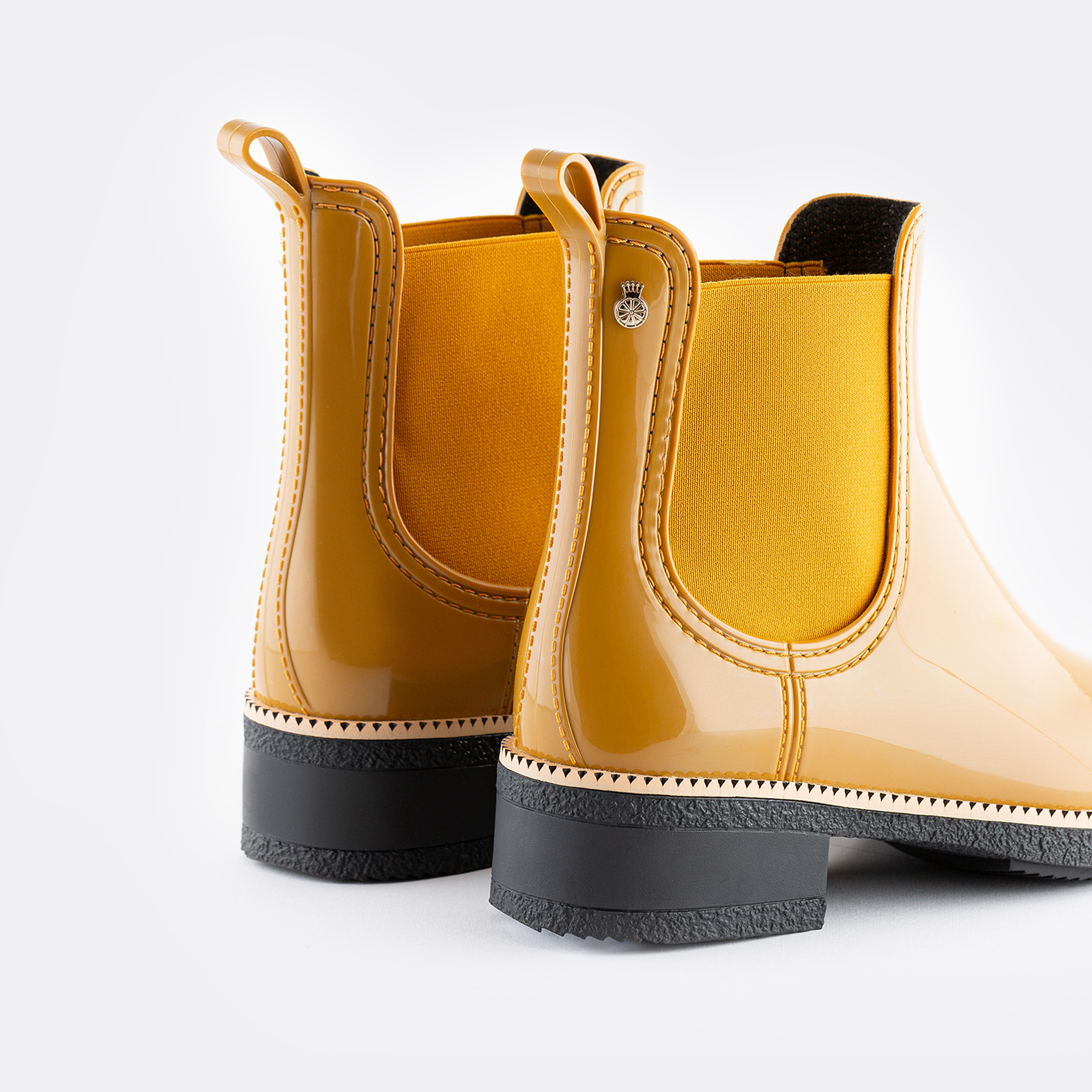 Lemon Jelly Vegan Yellow Ankle Boots with Low Heel AVA 16 - 10017395