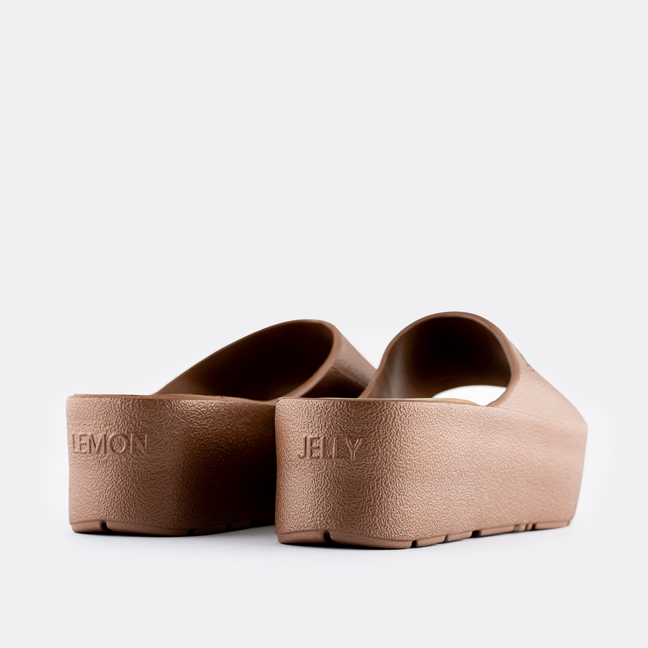 Lemon Jelly Platform Slides Brown SUNNY 14 | Spring Summer 2022 - 10018148