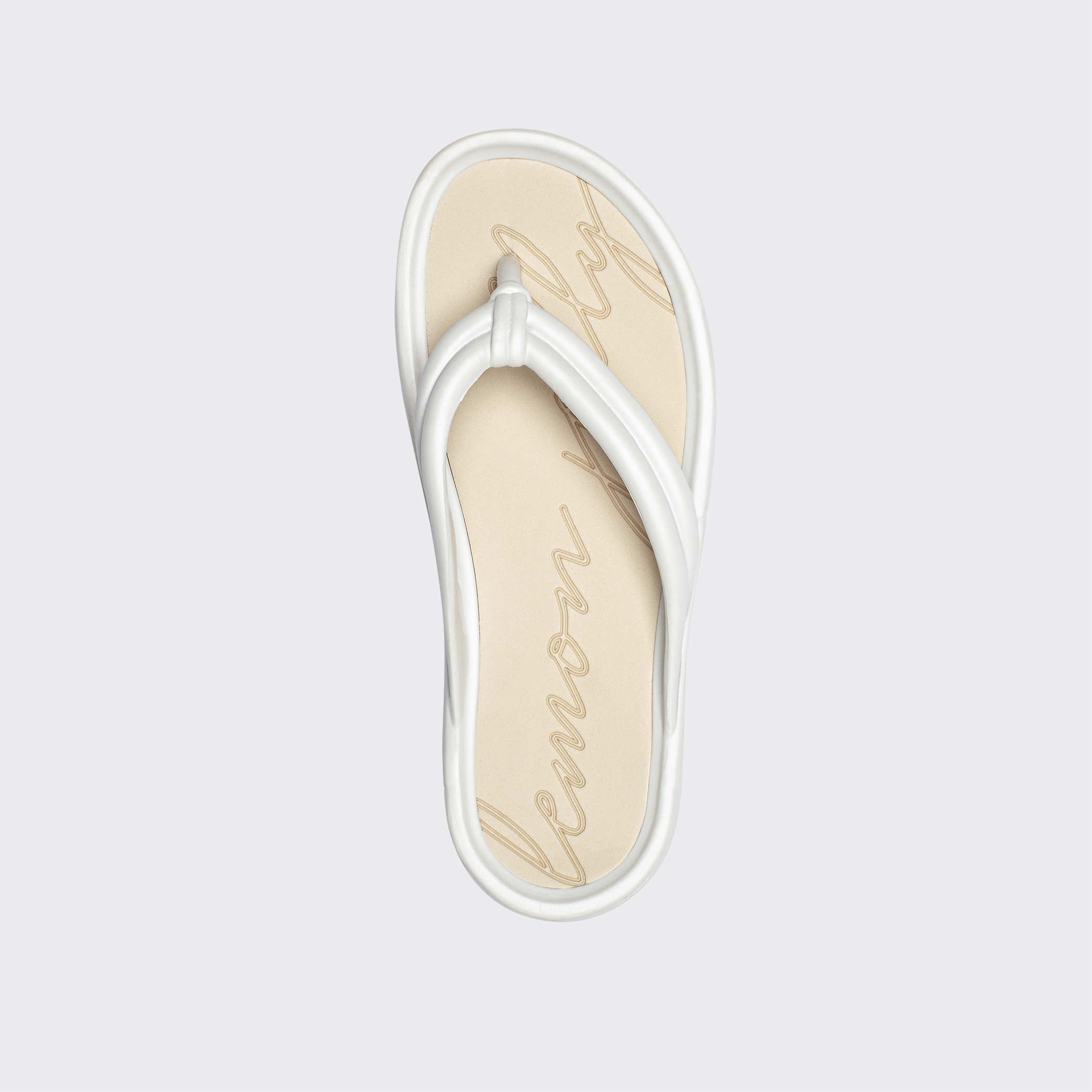 Lemon Jelly Slides | Vegan White Platform Flip Flops MARÉ 13 - 10020789