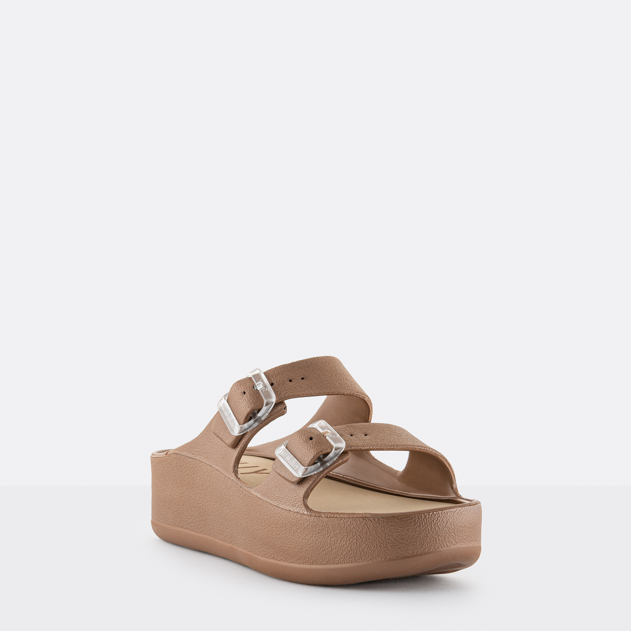 Lemon Jelly Slides | Bronze Double Buckle Sandals FENIX 04 - 10020912